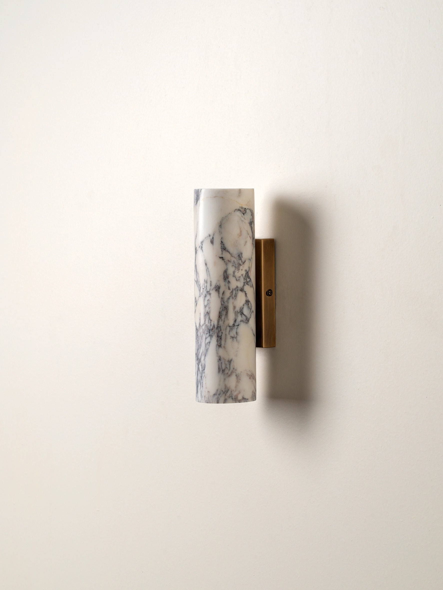 Calla - 2 light Calacatta marble and aged brass wall light