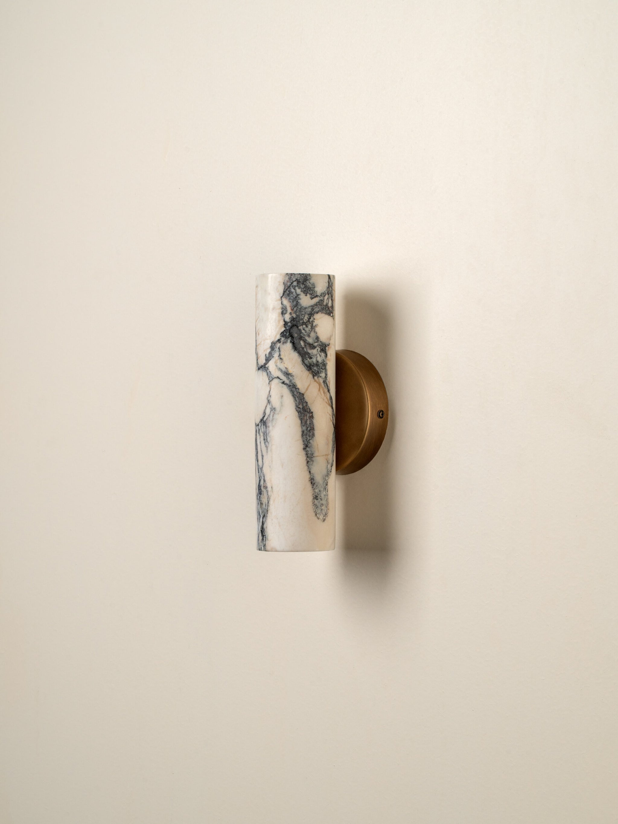 Calla - 2 light Calacatta marble and aged brass wall light