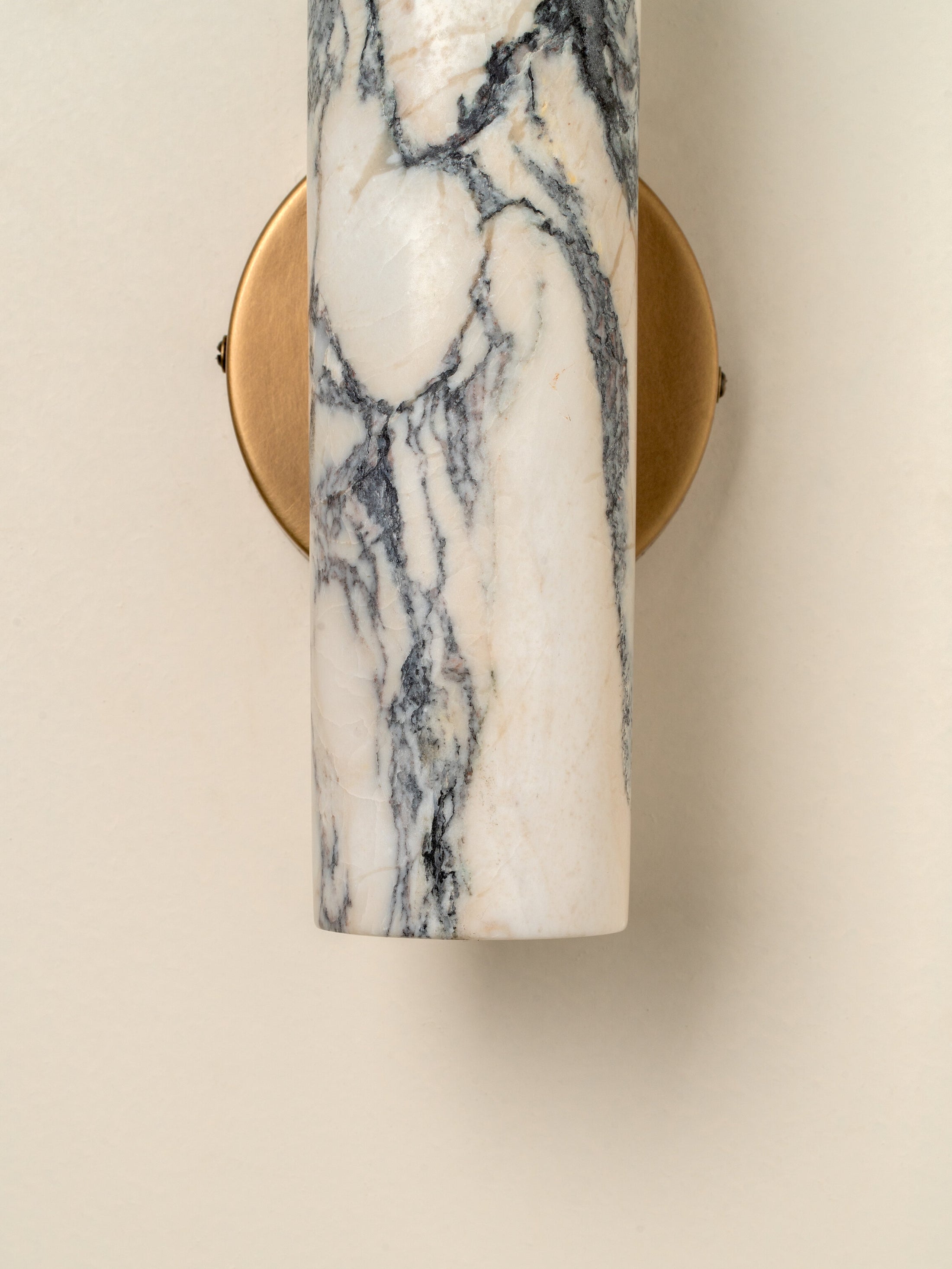 Calla - 2 light Calacatta marble and aged brass wall light
