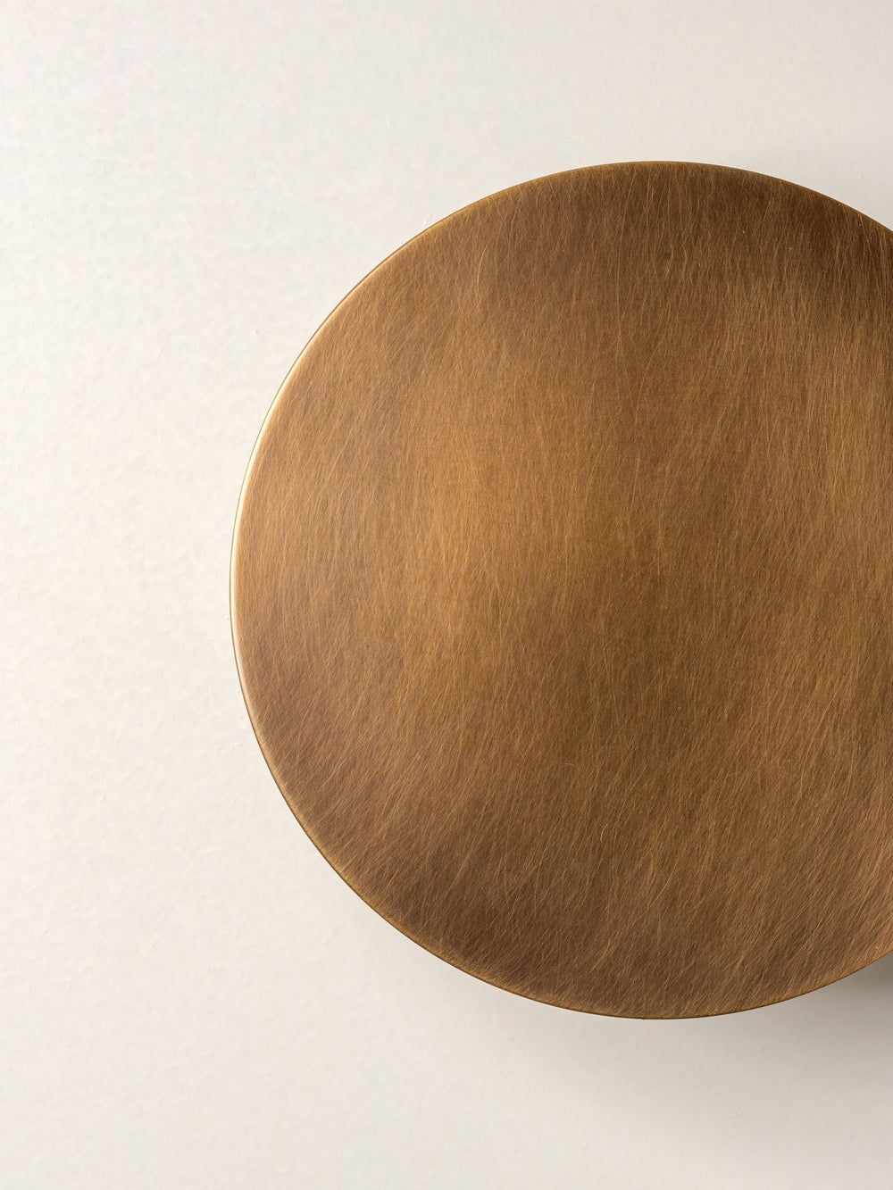 Santi - LED adjustable aged brass disc wall light