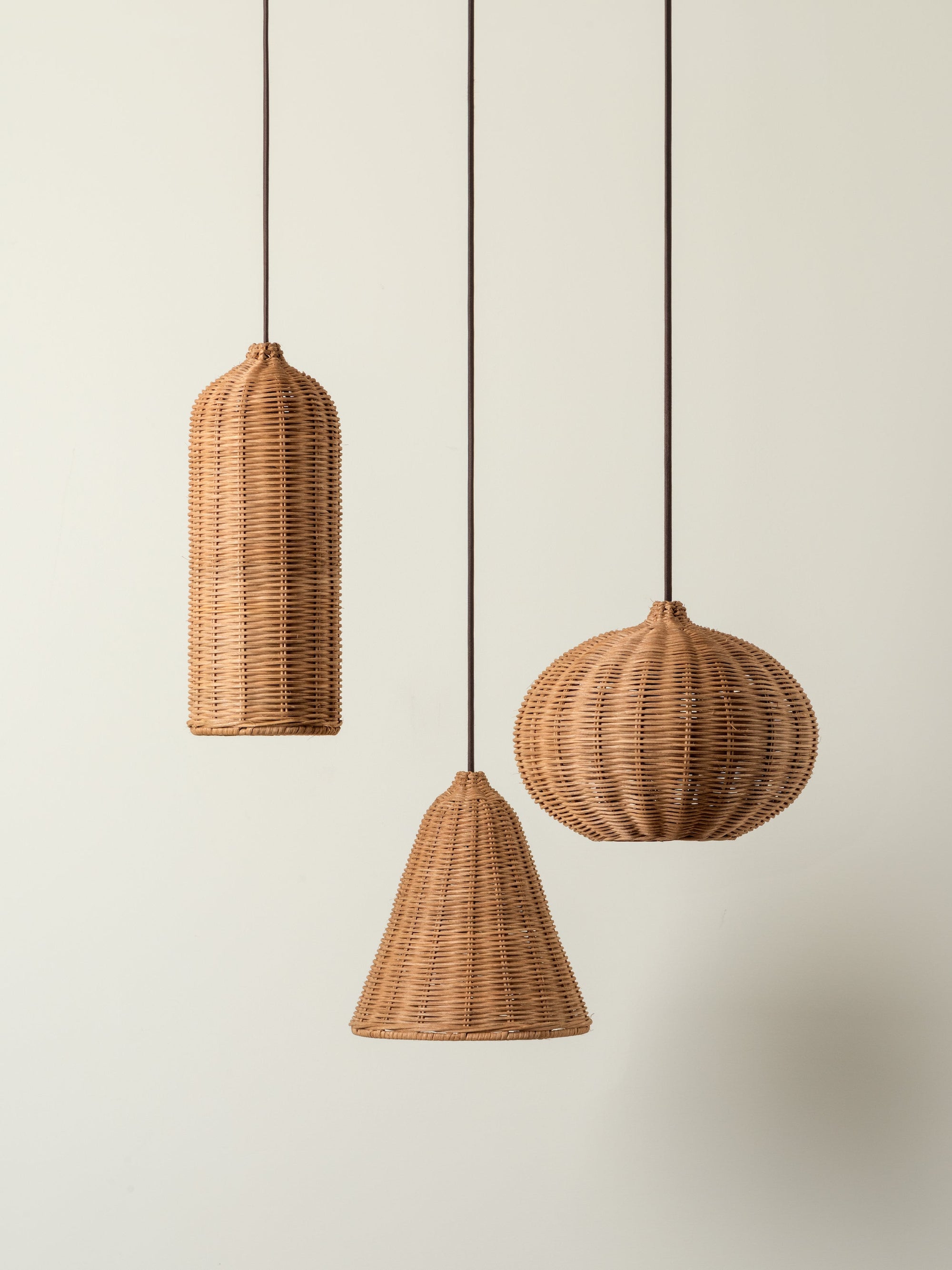 Aditi - 3 light rattan pendant