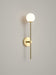Chelso - brushed brass and opal wall light
